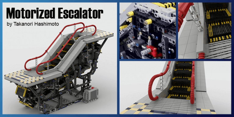 LEGO Automaton - Motorized Escalator, by Takanori Hashimoto